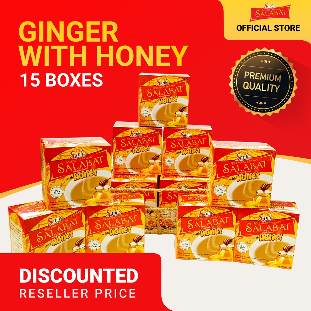 Sanlo Salabat Premium Instant Ginger Tea - HONEY (15 boxes) | Shopee ...