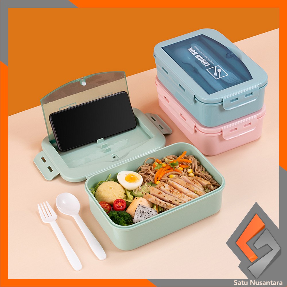 SN-C450 Lunch Box Set with Spoon Food Grade / Portable Bento Box Food ...