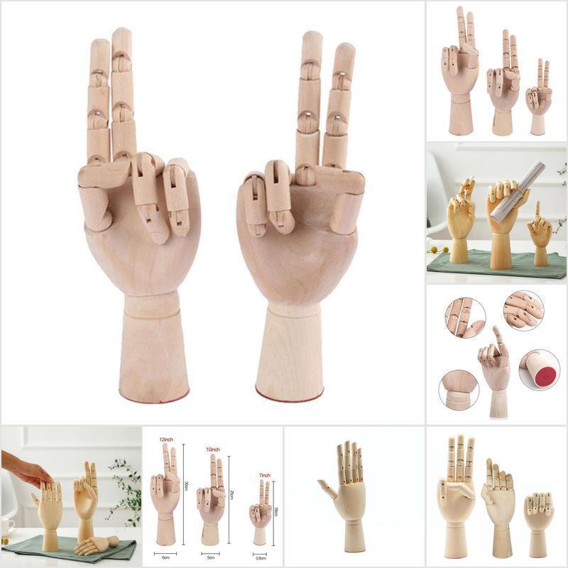 WMPH 7/10/12* Wooden Hand Drawing Mannequin Hand Movable Limbs Human ...