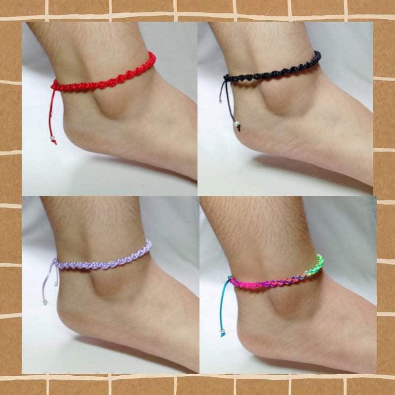 Anklet Macrame l Twisted l Braided Anklet by 4A's Collection | Shopee ...