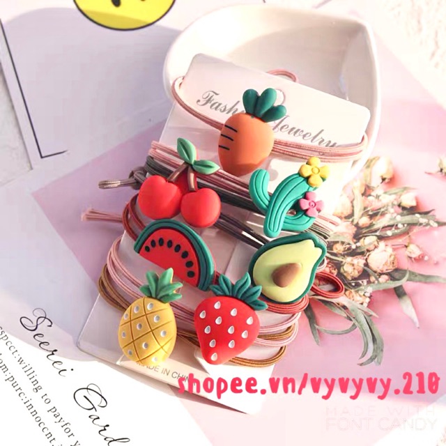 Set of 5 Simple, Beautiful and Sharp Fruit Hair Bands | Shopee Philippines