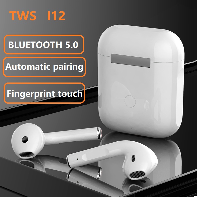 i12 TWS Wireless Bluetooth Earphones Sport Mini Earbuds HiFi Stereo In ...