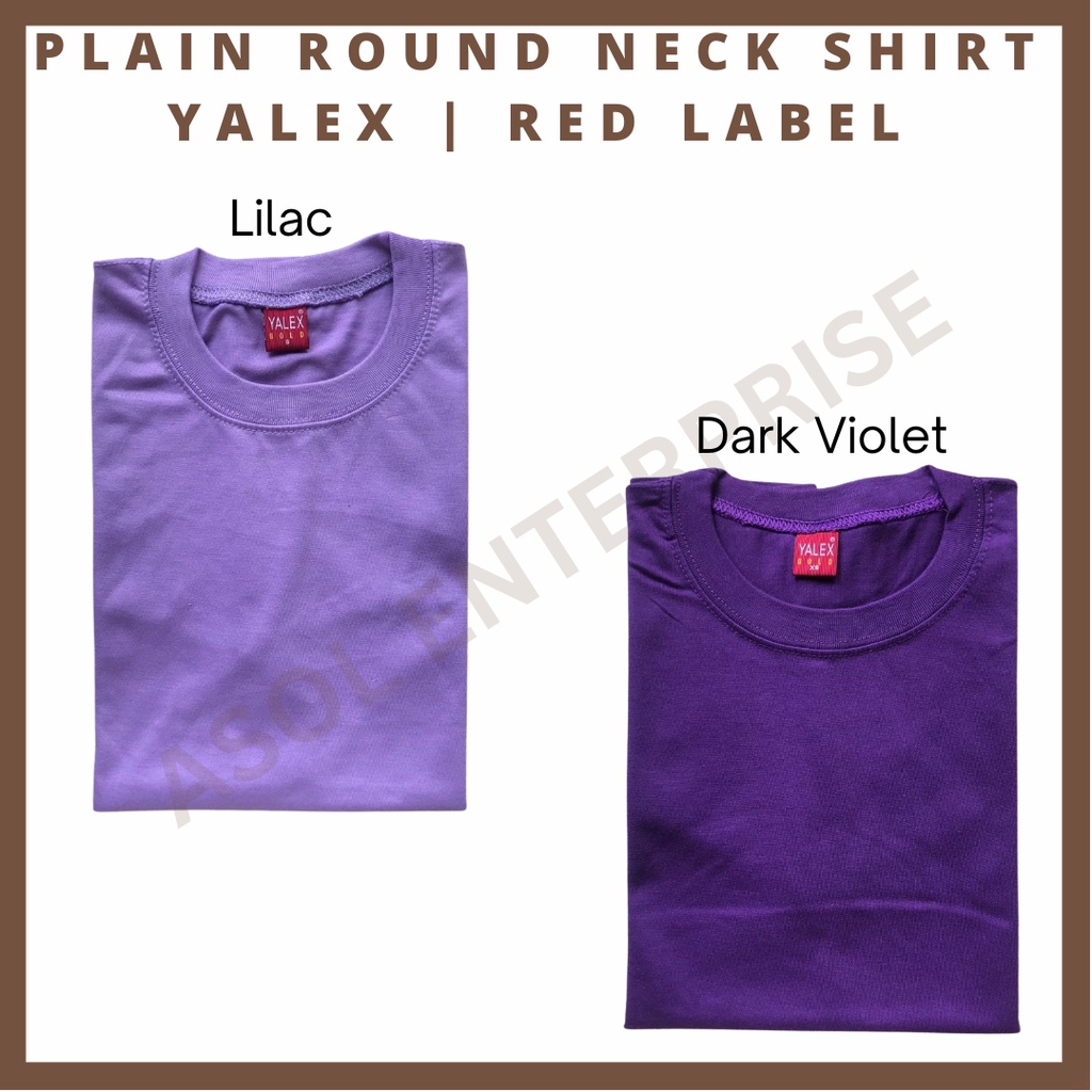 YALEX | KIDS | Plain Round Neck | Unisex | Lilac, Dark Violet | Shopee ...