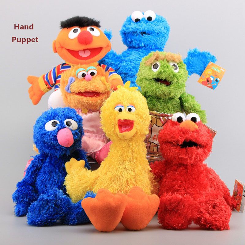 COD!!! Sesame Street Hand Puppet Elmo Cookie Monster Ernie Plush Toys ...