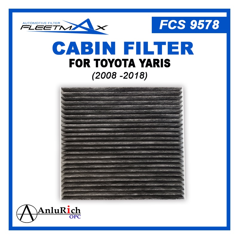 Fleetmax Cabin Filter for Toyota Yaris 2008 -2018 (FCS 9578 | FCS9578 ...