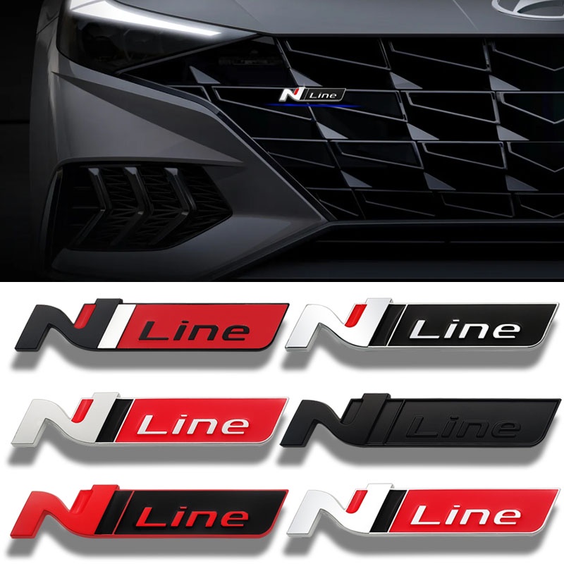 Metal Car Badge Rear N LINE Emblem Grille tail sticker For Hyundai ...