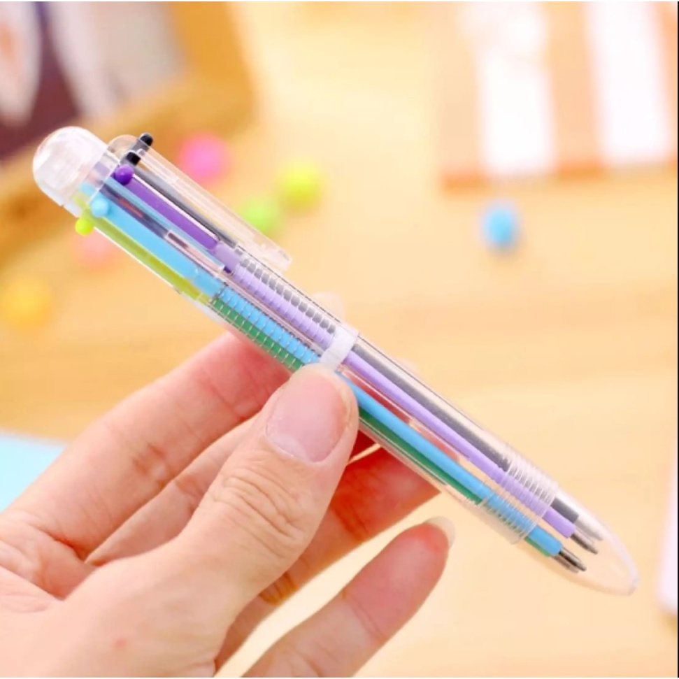 6-in-1 Multicolor Ballpoint Pen，6-Color Retractable Ballpoint Pens for ...