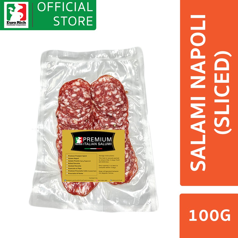 Euro Rich Sliced Salami Napoli (Approx. 100g) | Shopee Philippines