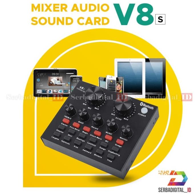 Soundcard V8 Audio Mixer USB External Plus Bluetooth | Shopee Philippines