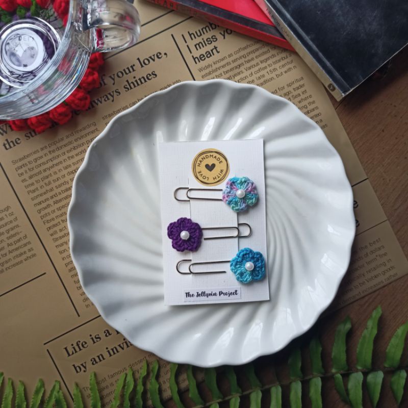 Flower Paper Clip (Handmade Crochet) (LARGE SIZE) | Shopee Philippines