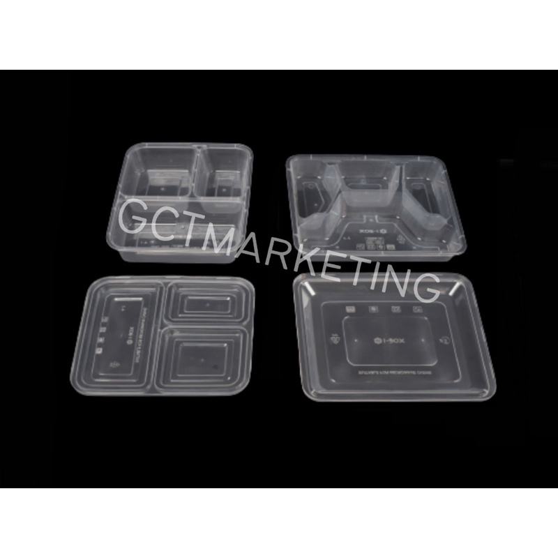 Microwavable & Disposable 3 & 4 Compartment Containers with Lids (50pcs ...
