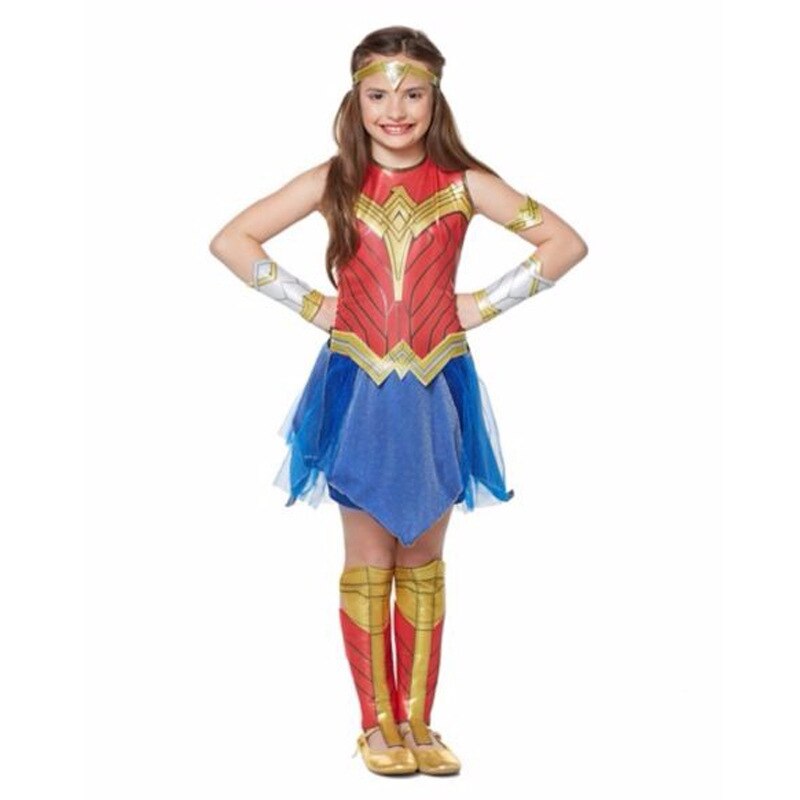 Little Girls Wonder Woman Superhero Goddess Diana Party Role Play Dress ...