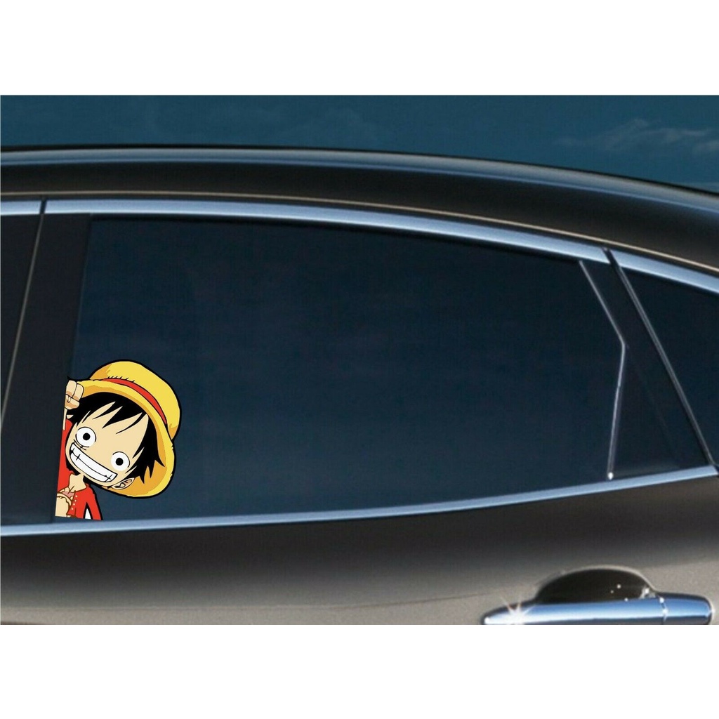 1Pair/2Pcs Monkey D Luffy Side Peeker Peeking Window Vinyl Decal Anime ...