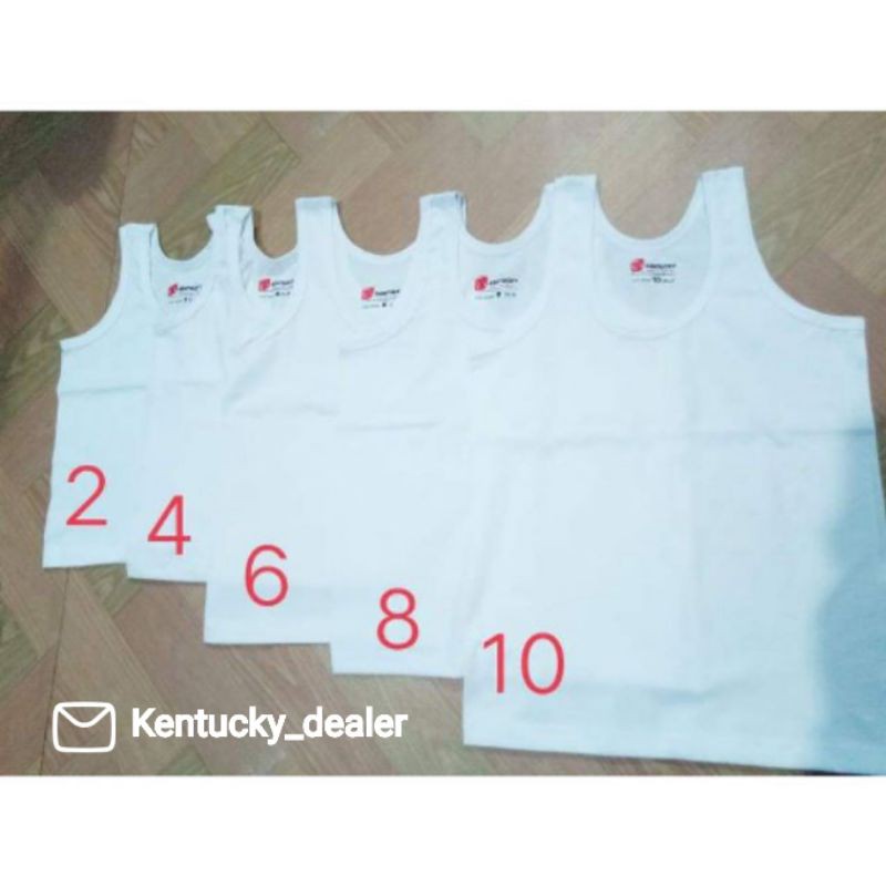 Kentucky Sando White for Kids/Teens Cotton - Boys Clothes | Shopee ...