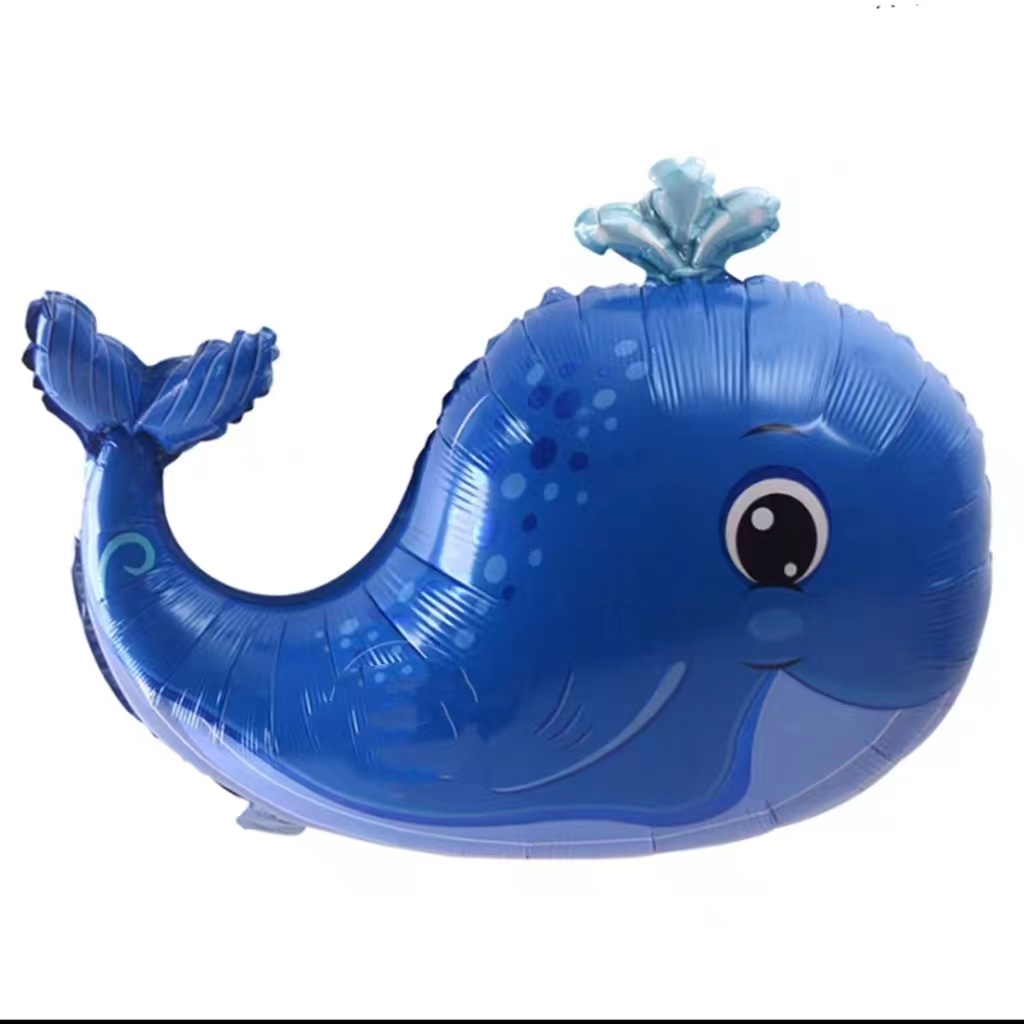 33 inch foil balloon Ocean theme Sea World animal Blue Whale birthday ...