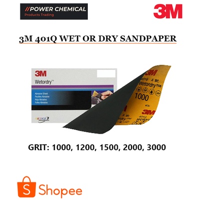 3M 401Q SANDPAPER WET OR DRY 10pcs | Shopee Philippines
