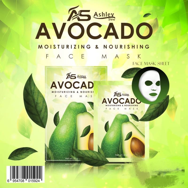 Ashley avocado/ 24k gold/ pearl whitening face mask sheet (1sheet ...