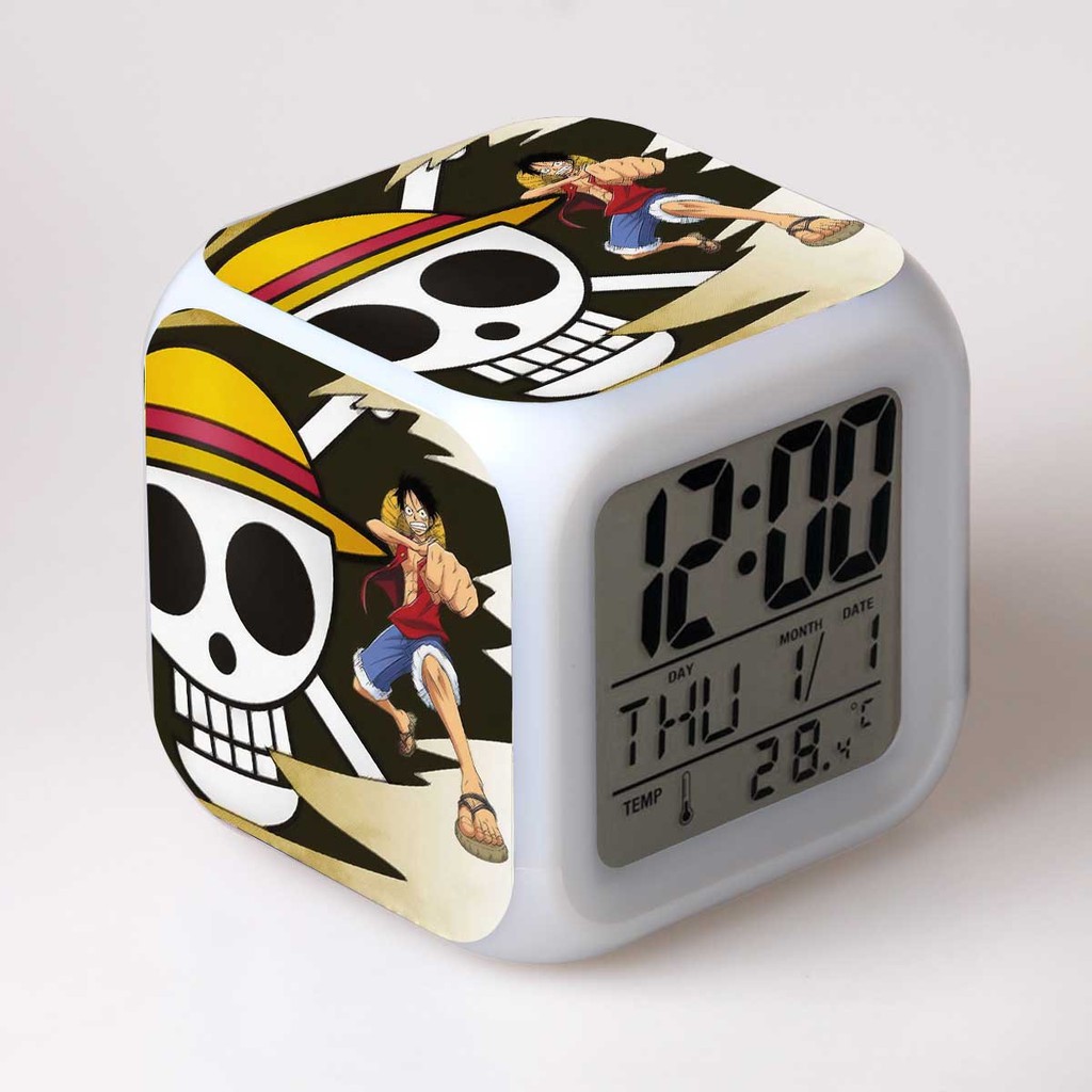 One Piece Alarm Clock ONE PIECE Luffy Chopper Barking Colorful mood LED ...