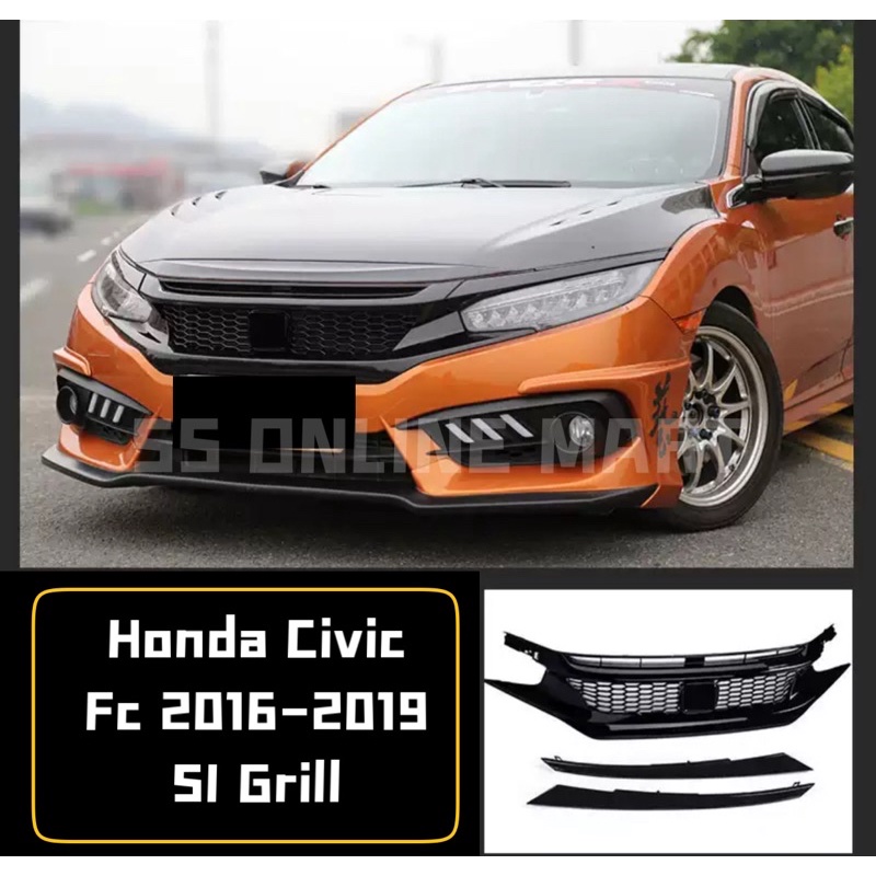 Honda Civic Fc 2016-2021 Type R Front Grill SI Grill Honeycomb | Shopee ...