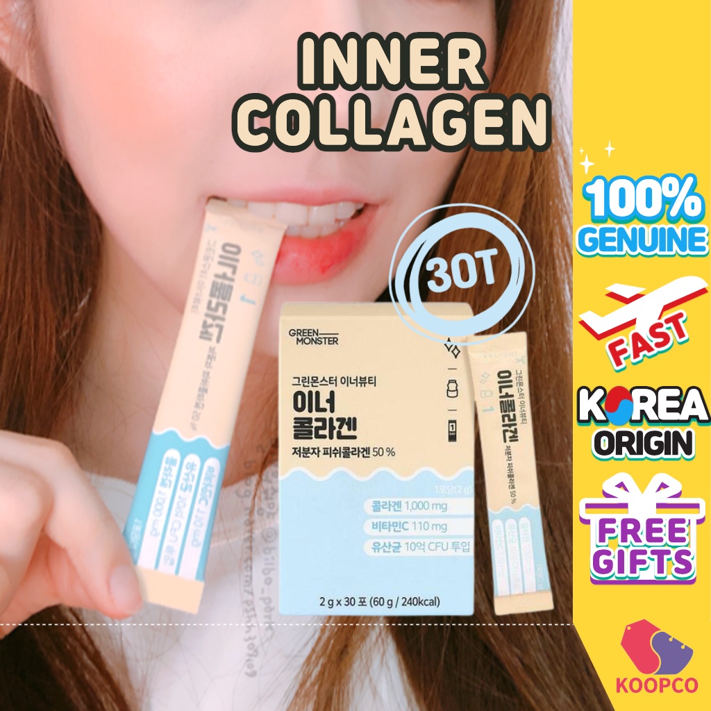 [Green Monster] Inner beauty Inner Collagen 60g (2g*30 Sticks) / skincare / popular Korean ...