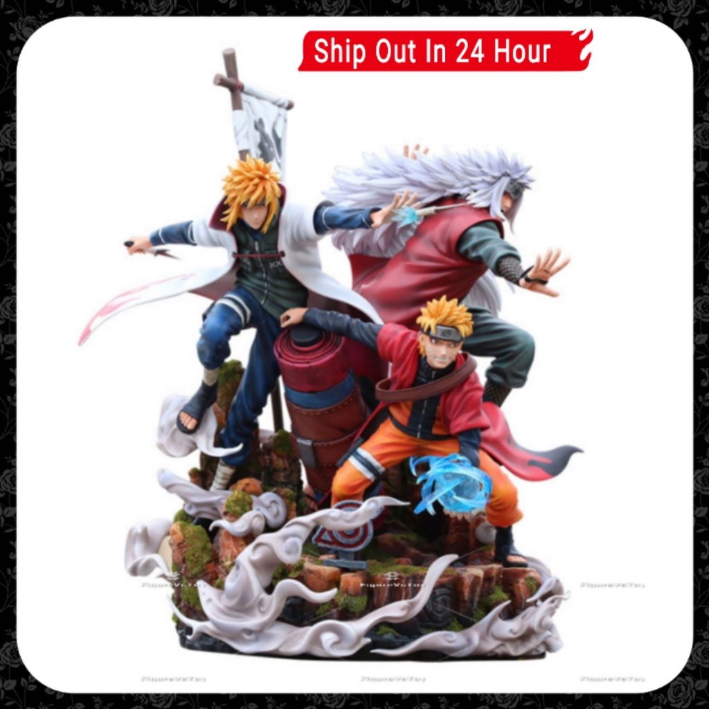 Stock41cm CW NARUTO ANIME JIRAIYA MINATO UZUMAKI COPY RESIN GK FIGURE ...