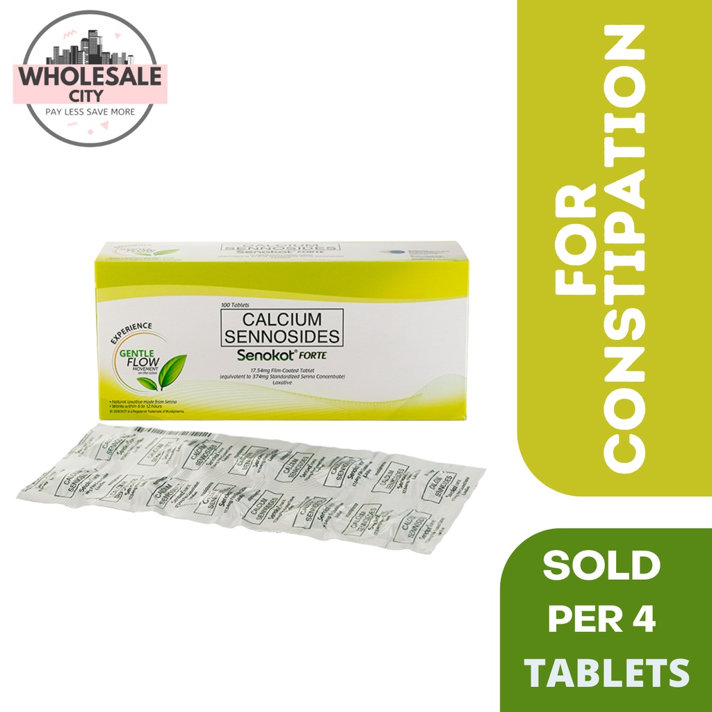 Senokot Forte Calcium Sennosides 17.54mg 10 Tablet | Shopee Philippines