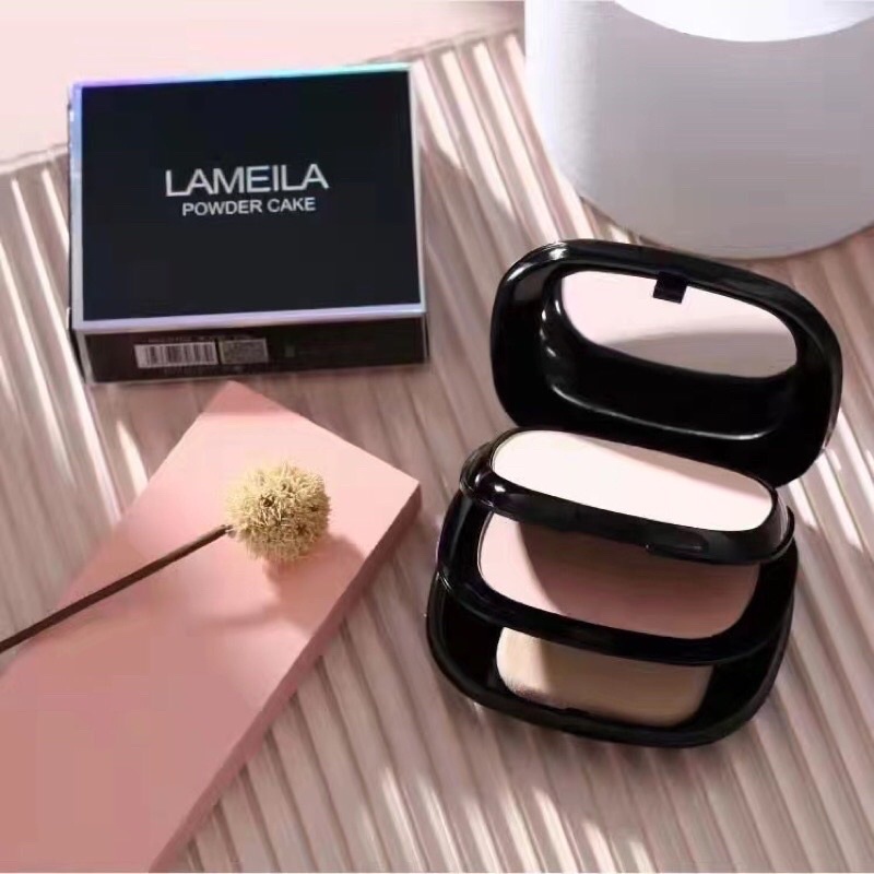 Lameila Powder Cake Compact Foundation Make Up with Cushion | Shopee ...