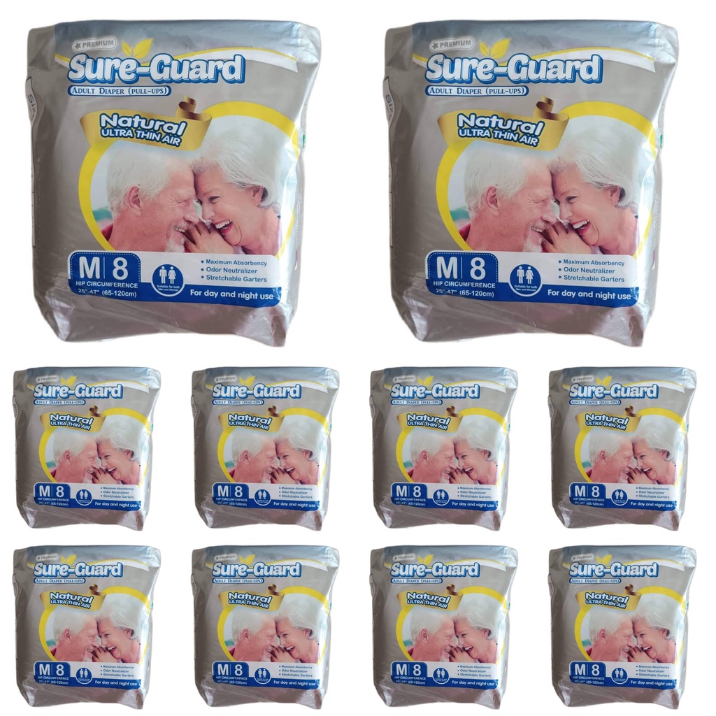 Sure-Guard Adult Diaper Pull-Ups Medium 10Packs (8Pcs/Pack) | Shopee ...