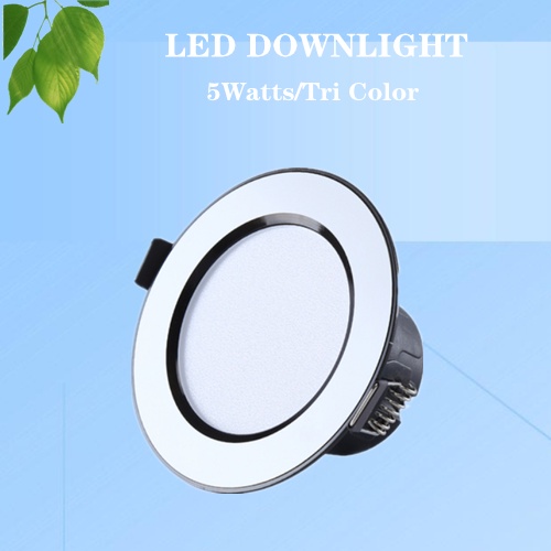 LED Downlight 3 Colors Changing 5W Recessed Mount Pin Light Indoor ...