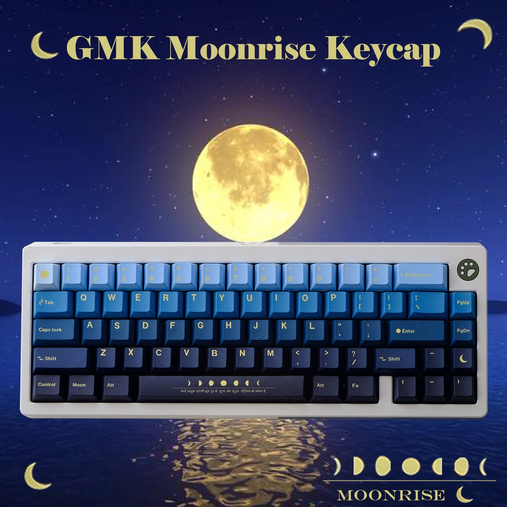 GMK Moonrise keycaps, 134 Keys pbt keycaps Cherry Profile DYE-SUB ...