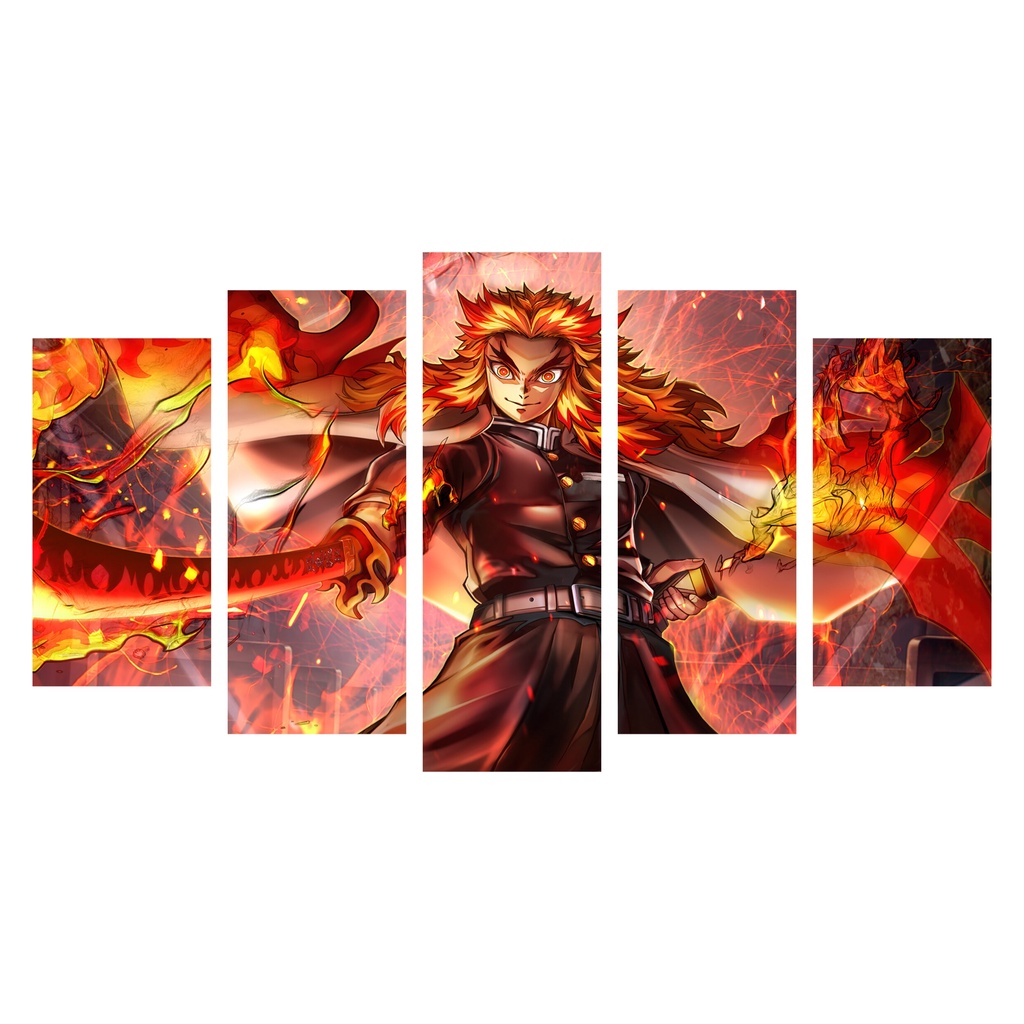 Customized Anime Wall Mural 22x37 inch 5 Tile set One Piece/ Demon ...