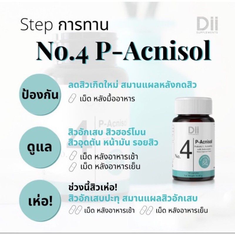 Dii No.4 P-Acnisol (30 Capsules) | Shopee Philippines