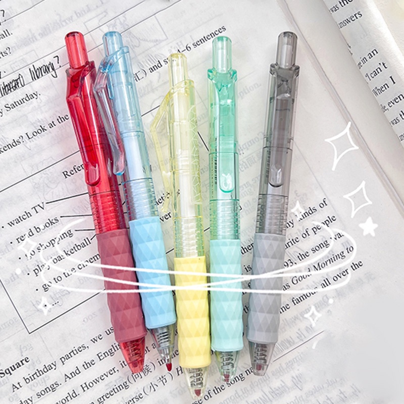 5 Pcs 0.5mm Black Ink Mini Retractable Pen Student Portable Bullet Tip ...