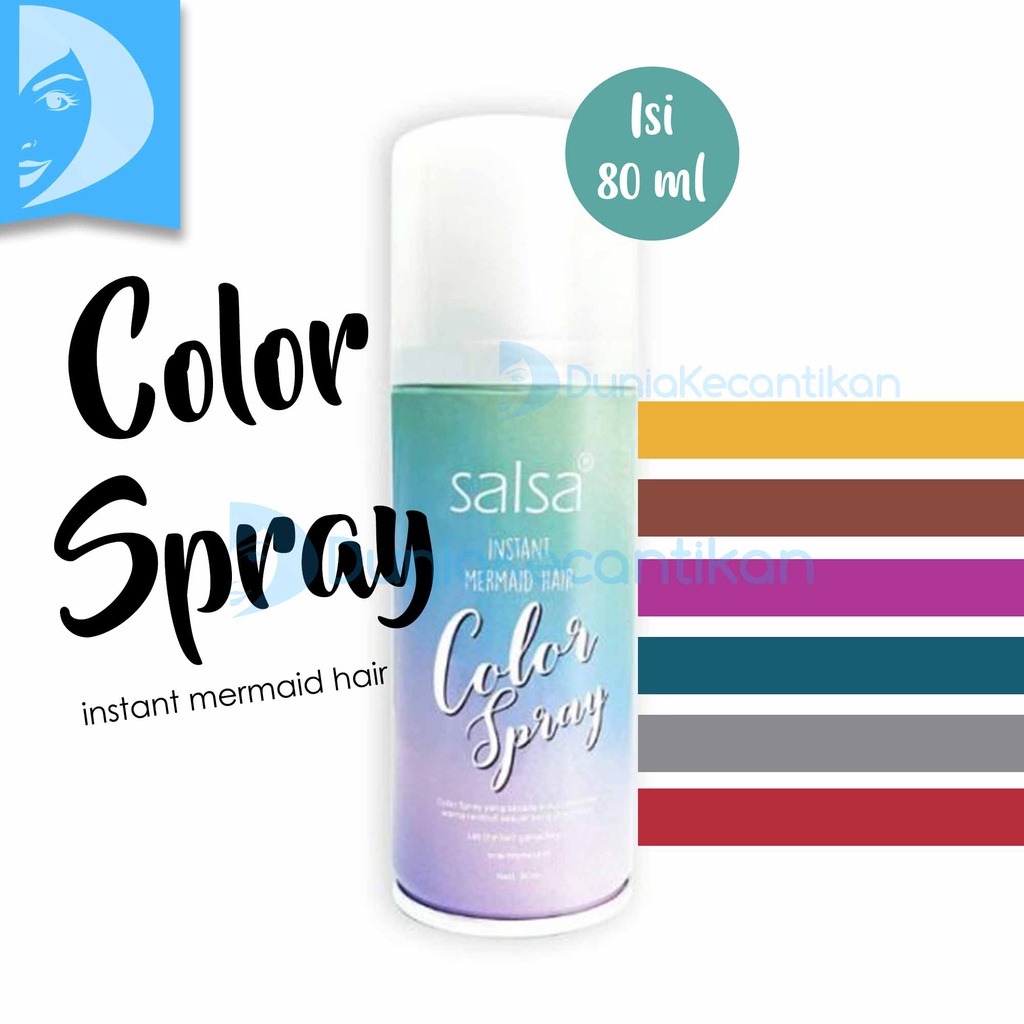 Salsa Instant Mermaid Hair Color Spray Temporary Hair Polish Instant ...
