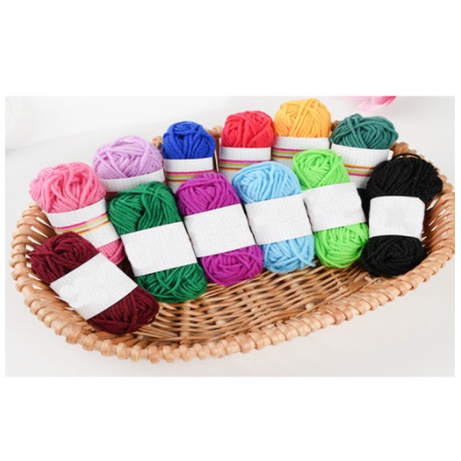 12PCS Assorted Color Hand Knitted Yarn Big rolls 4 pla School Supplies ...
