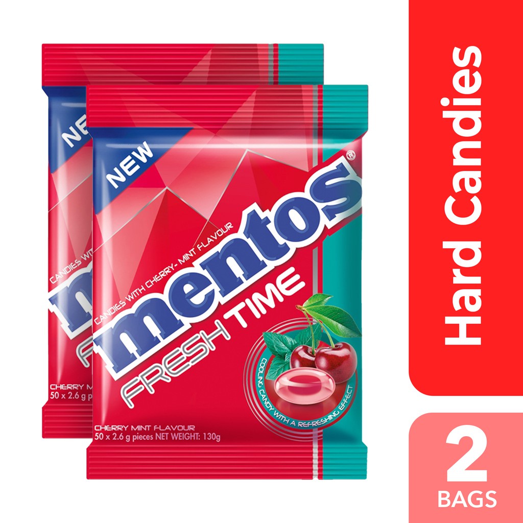 Mentos Fresh Time Cherry Mint 50s - 2 bags | Shopee Philippines