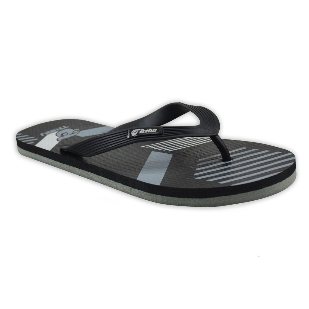 Tribu Price Drop Off Siargao 781 Abstract Black Outdoor Slippers for ...