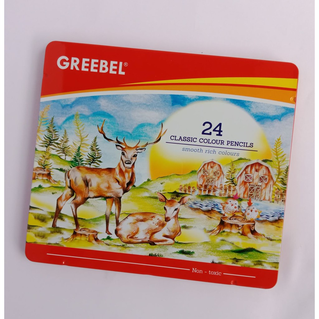 Greebel Tin 24 Classic Long Color Pencil | Shopee Philippines