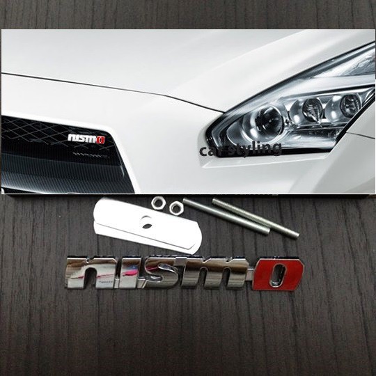 NISMO Front Grille Emblem Badge chrome 3D Metal Alloy Universal ...