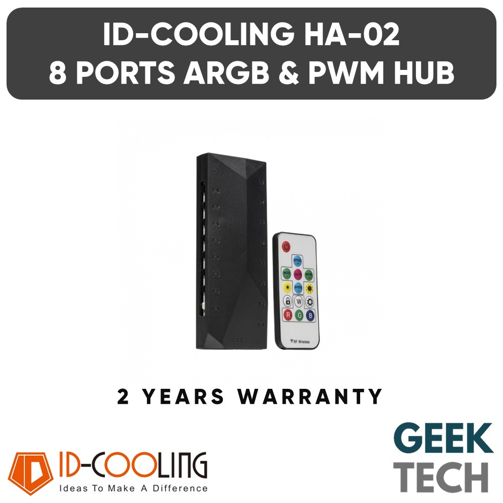 ID-COOLING HA-02/HA-02C 8 Ports ARGB & PWM Fan Hub | Shopee Philippines