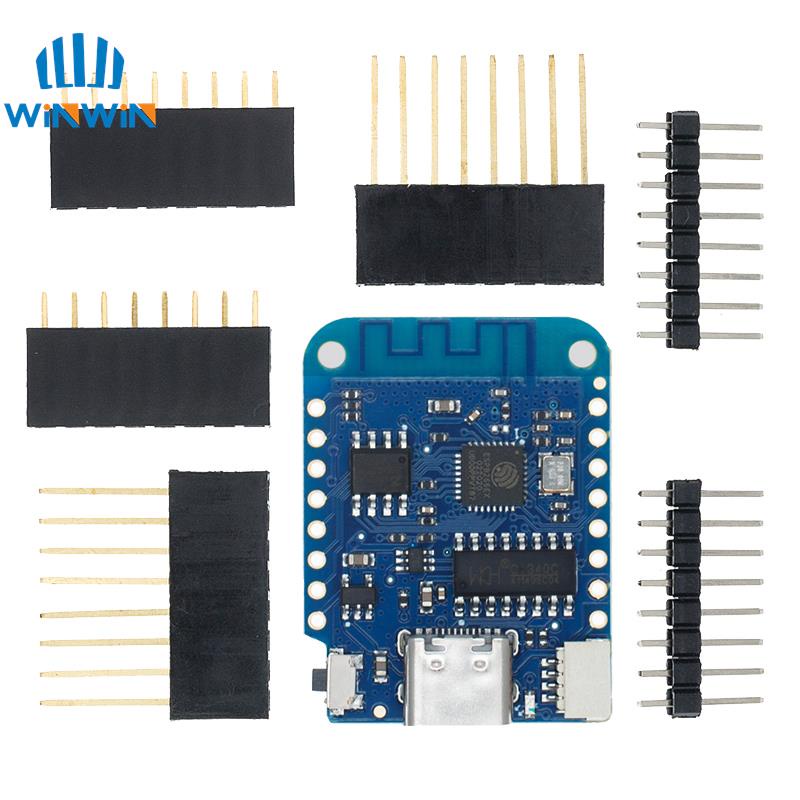 D1 Mini V4.0.0 TYPE-C USB WEMOS WIFI Internet of Things Board based ESP8266 4MB MicroPython ...