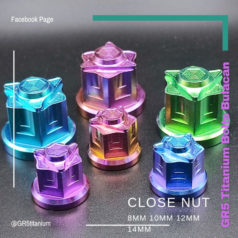 TITANIUM NUT GR5 CLOSE NUT 7mm 8mm 10mm 12mm 14mm (1PC) | Shopee ...