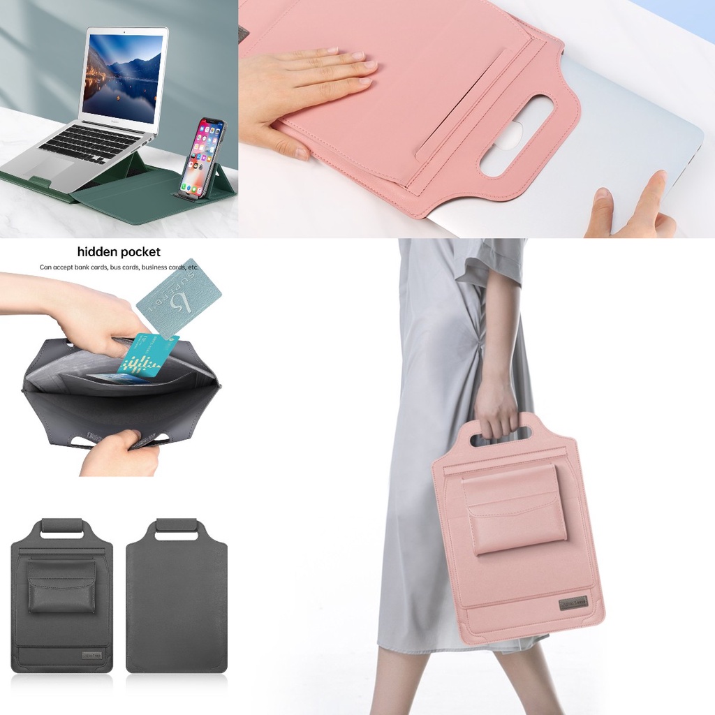 PU Leather Laptop Sleeve Bag For XiaoMi Huawei Matebook Macbook Air Pro ...