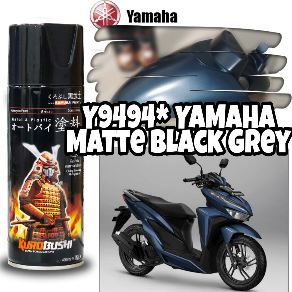 SAMURAI Spray Paint Y9494* Matte Black Grey Yamaha - Cash on Delivery ...