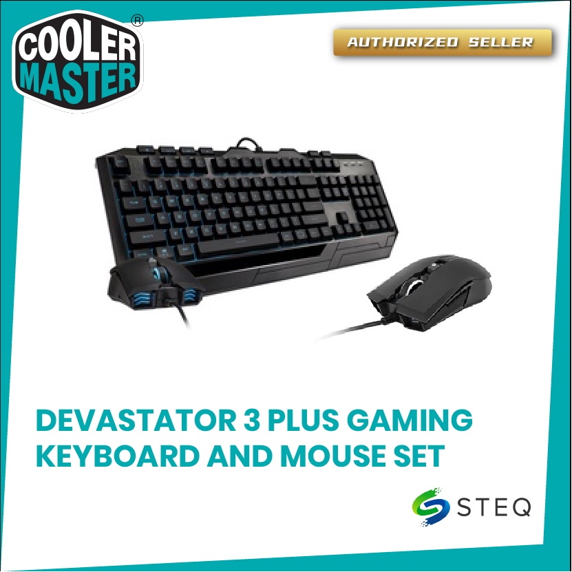 STEQ COOLER MASTER DEVASTATOR 3 PLUS GAMING KEYBOARD AND MOUSE SET ...