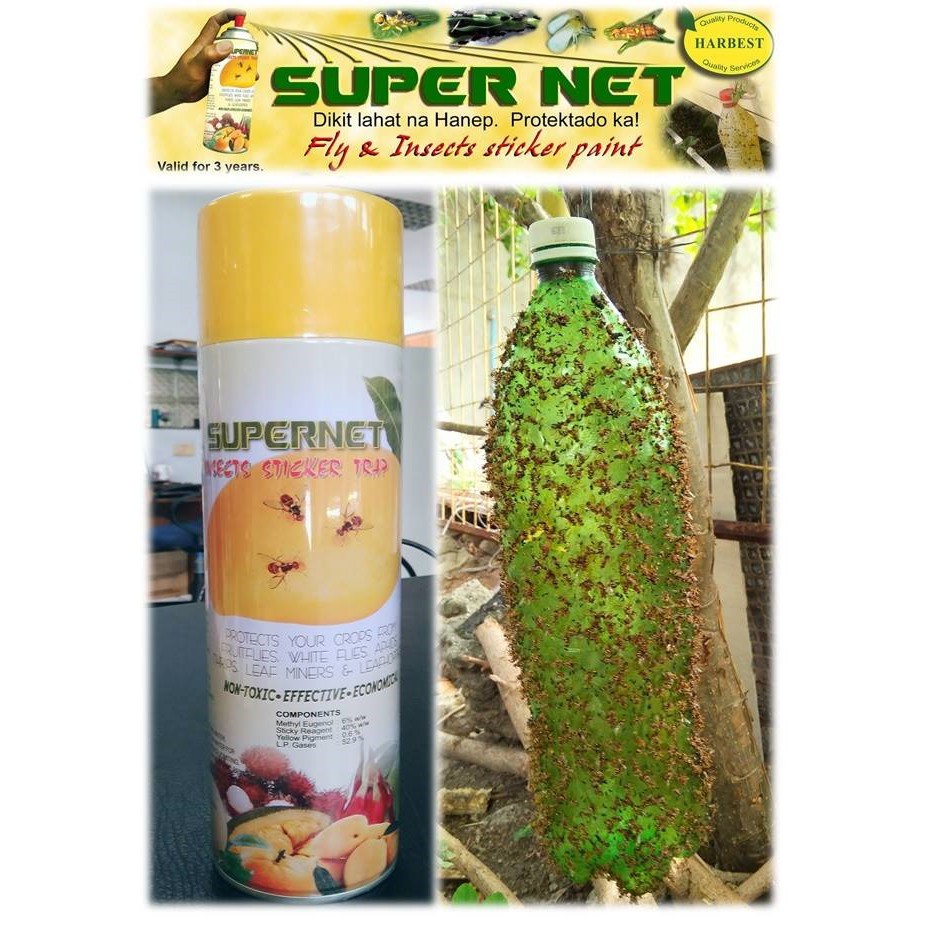 SUPERNET FLY TRAPPER INSECT STICKER TRAP - ORIGINAL (HARBEST BRAND ...