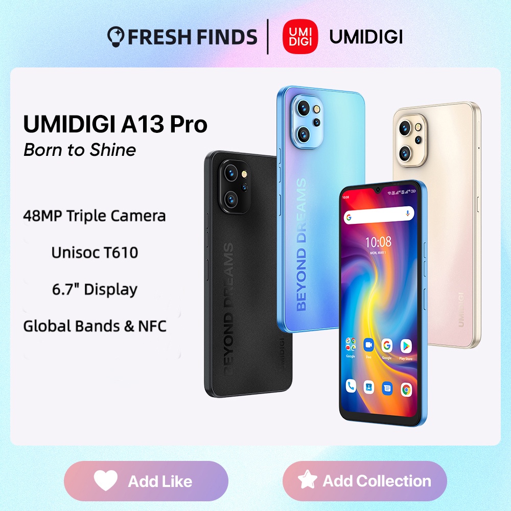 UMIDIGI A13 Pro Cellphone Original 128GB Smartphone Dual SIM 48MP ...