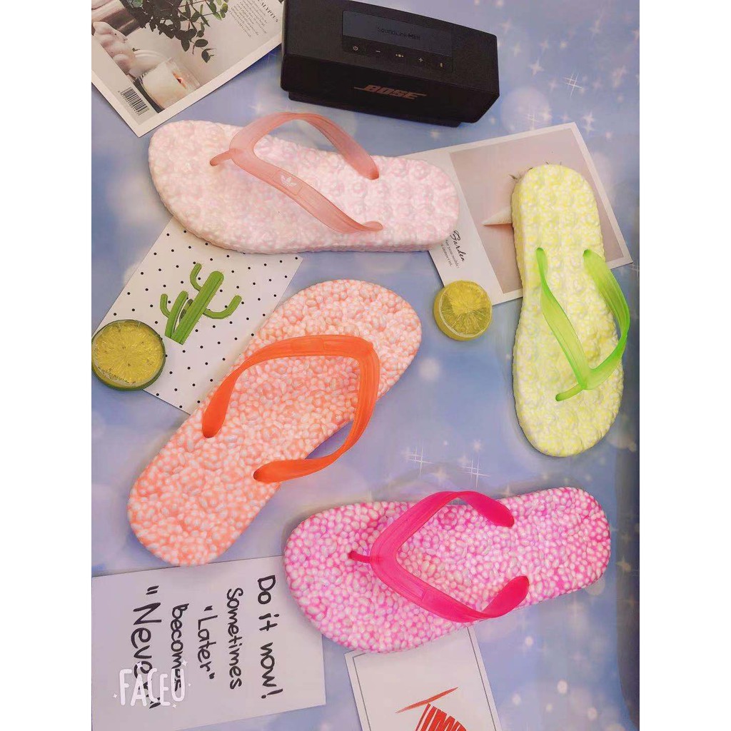 [MF] Neon Color Slipper Unisex Glow in the Dark PCU Rubber Rice Crisp ...