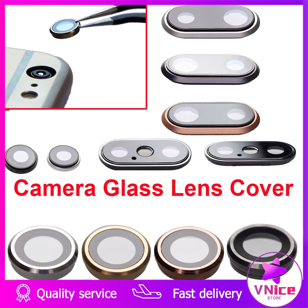 Back rear Camera Frame Lens Compatible For iPhone 6 6s 7 Plus 8 + X XS ...