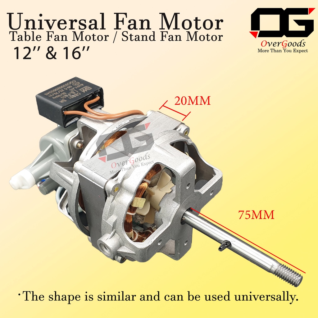 Universal Multi Electric Fan Motor 12" / 16" 55w for PENSONIC KHIND ...